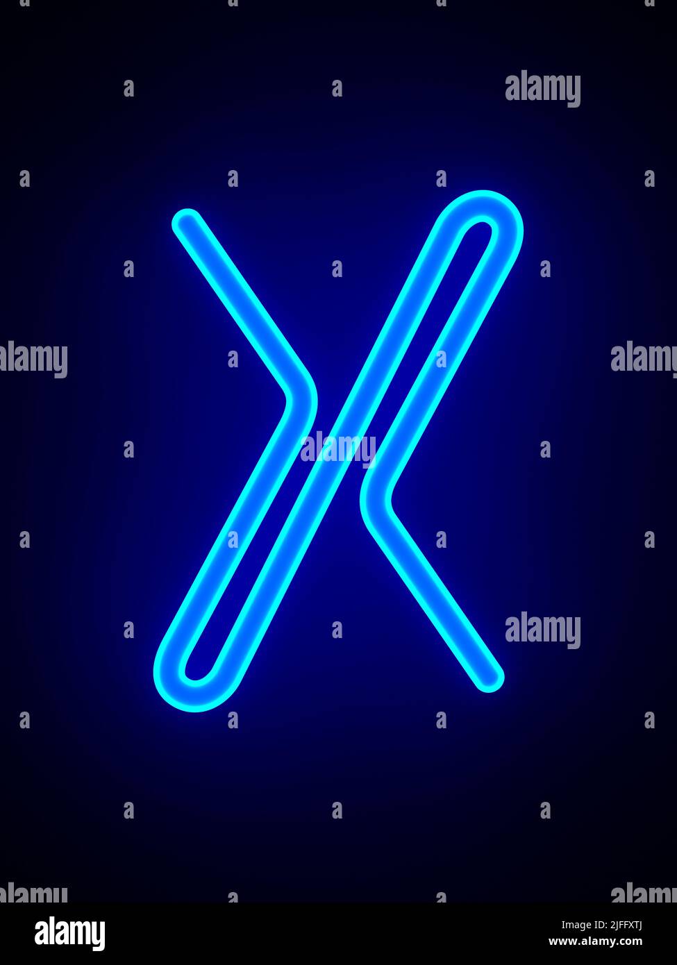 Character X on dark background. 3D illustration Stock Photo - Alamy