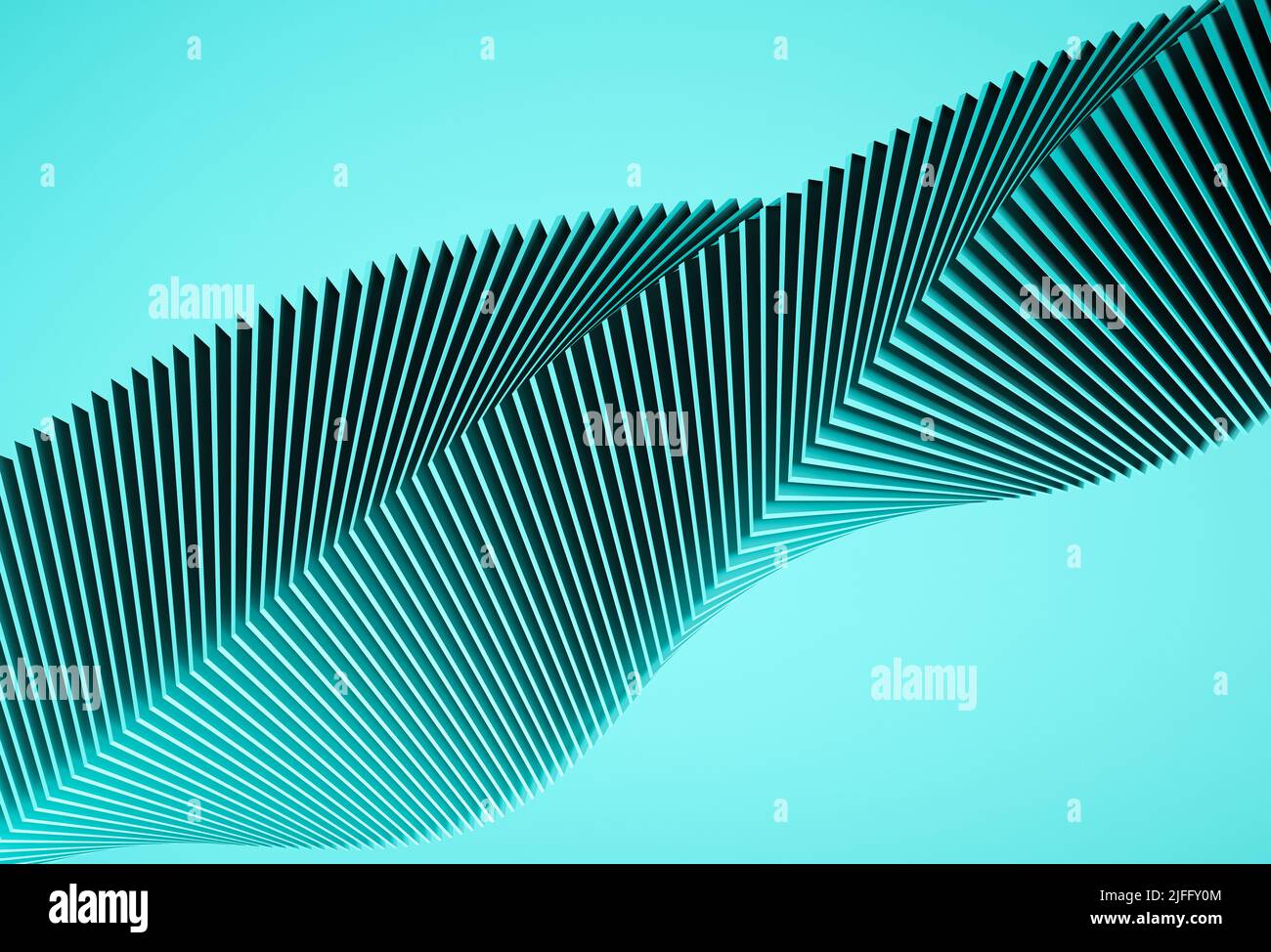 Abstract architecture background. Twist geometric shapes with blue ...