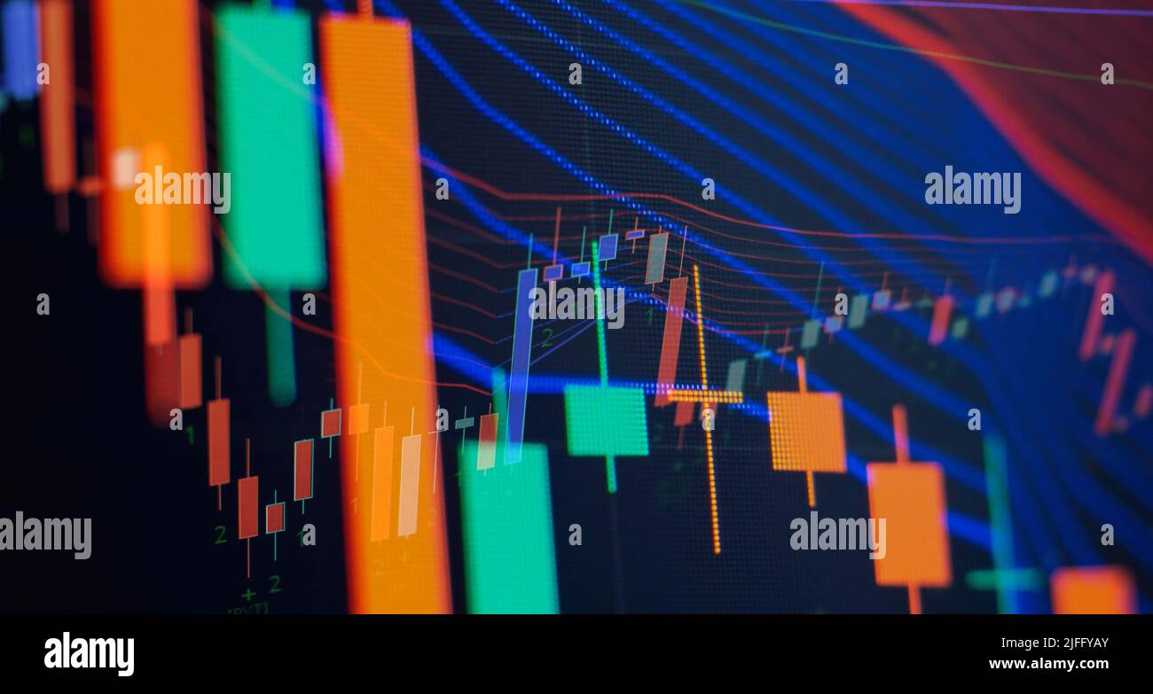 Business graph charts of financial instruments with various type of ... Business graph charts of financial instruments with various type of ...