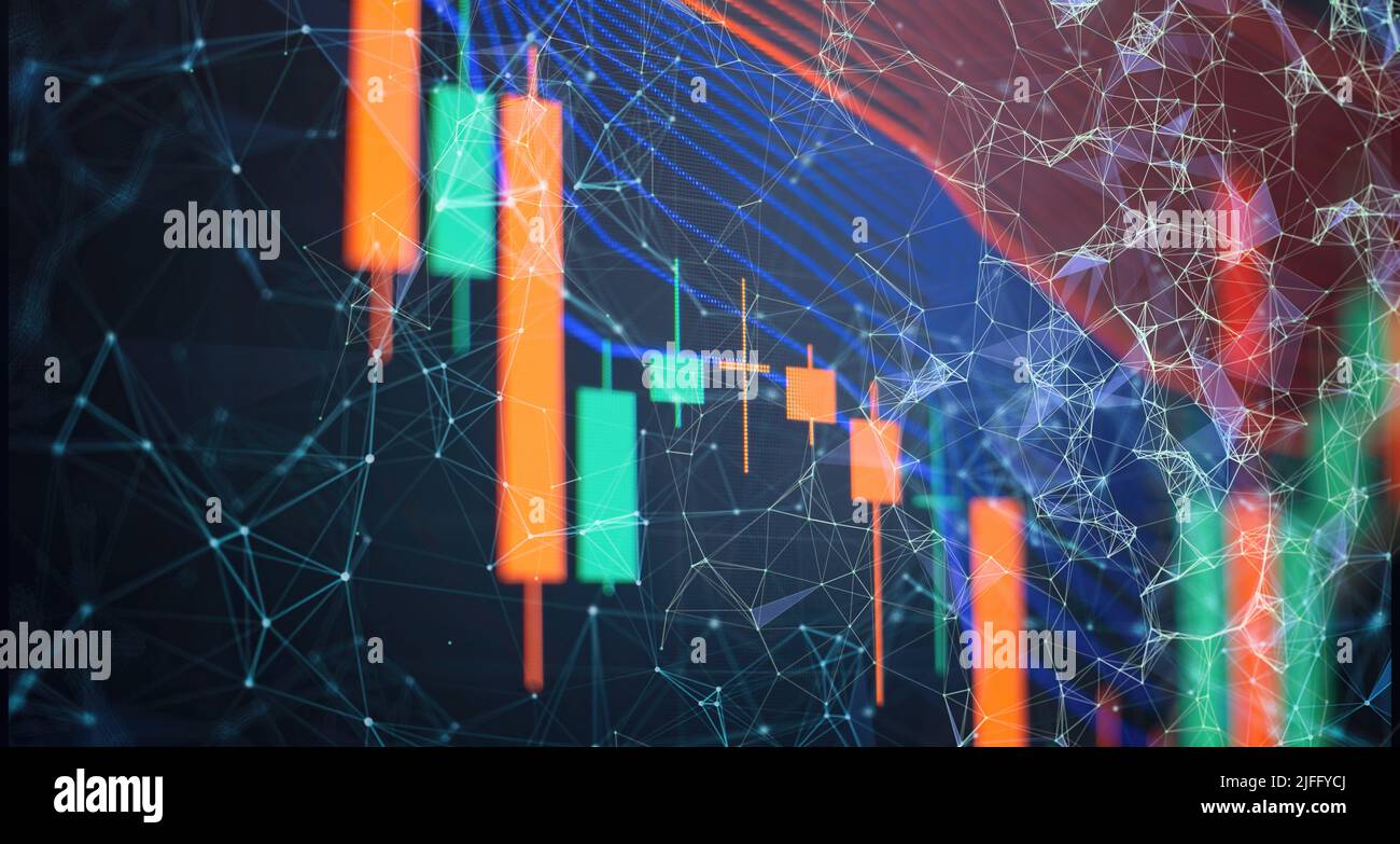 Stock index on the computer monitor . Financial data on a monitor which ...