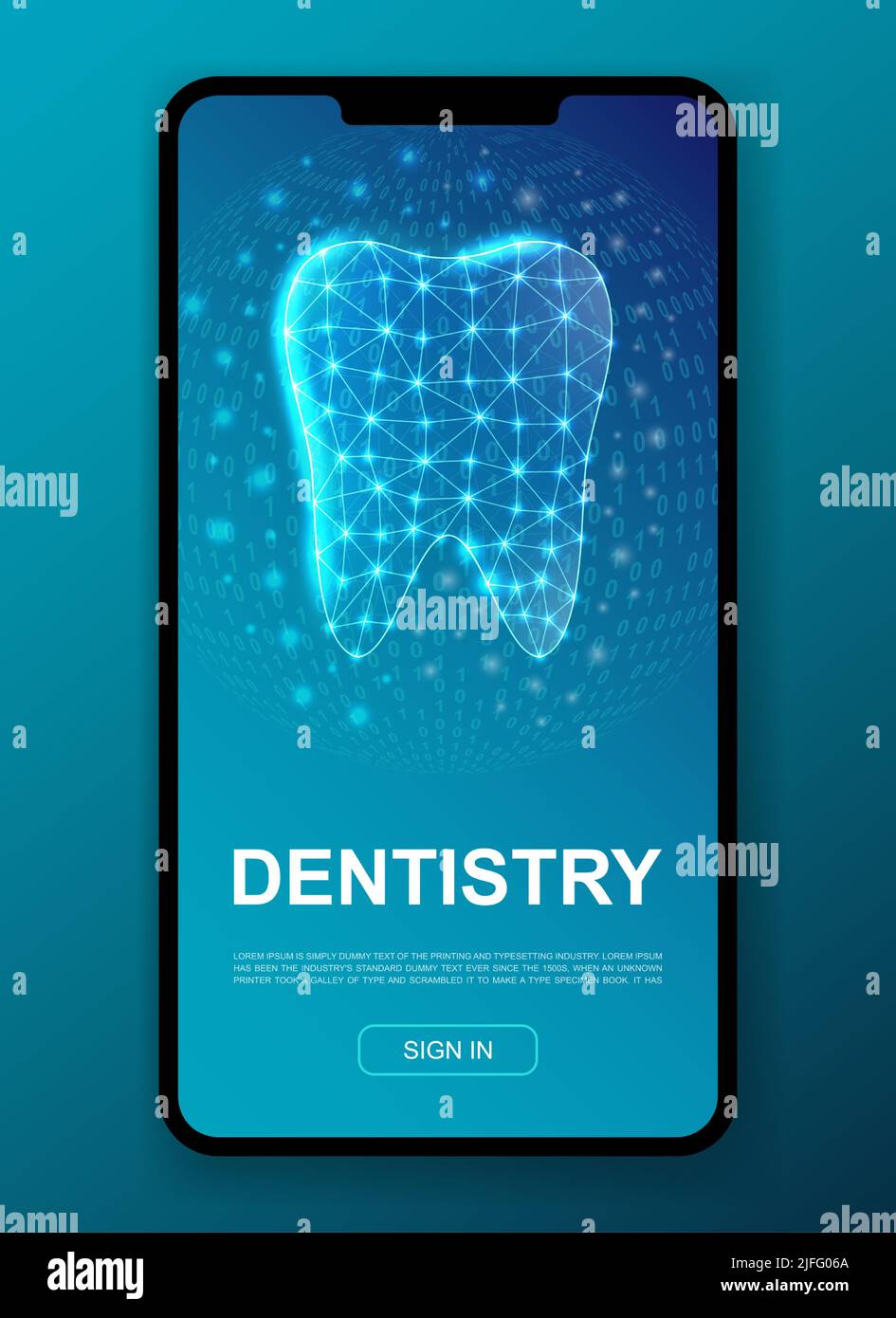 Tooth 3d polygonal symbol for UI, UX design template. Low poly ...