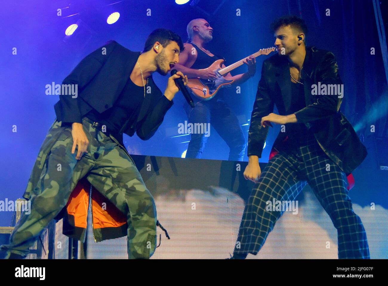 Colombian singer Sebastian Yatra performs at the Tarraco Arena ...