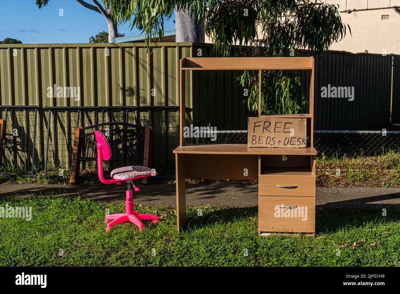 3 July 2022: Discarded furniture thrown away on a street, Adelaide ...