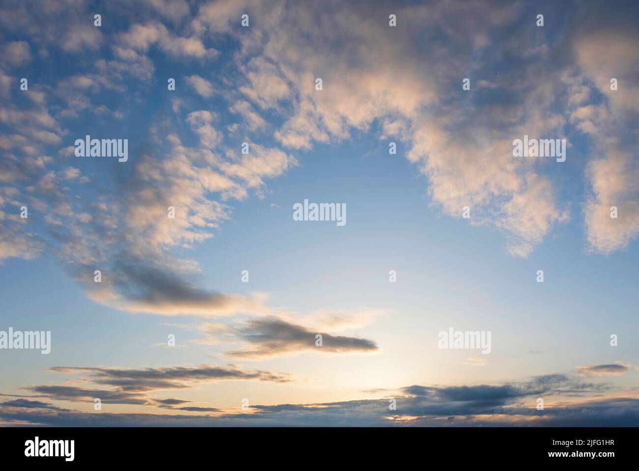 Beautiful Spring landscape sunset colorful vibrant skyscape background ...