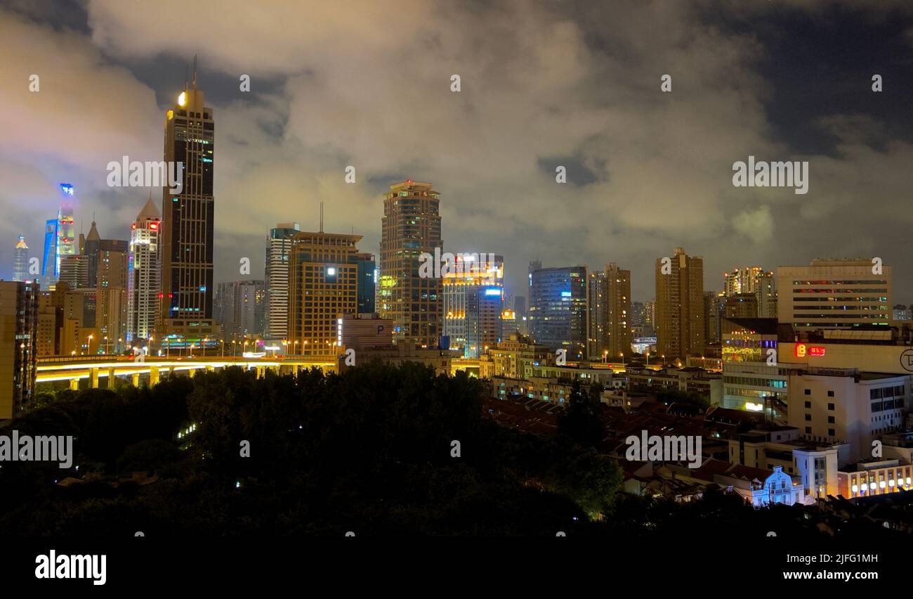 Shanghai vistas at night Stock Photo - Alamy
