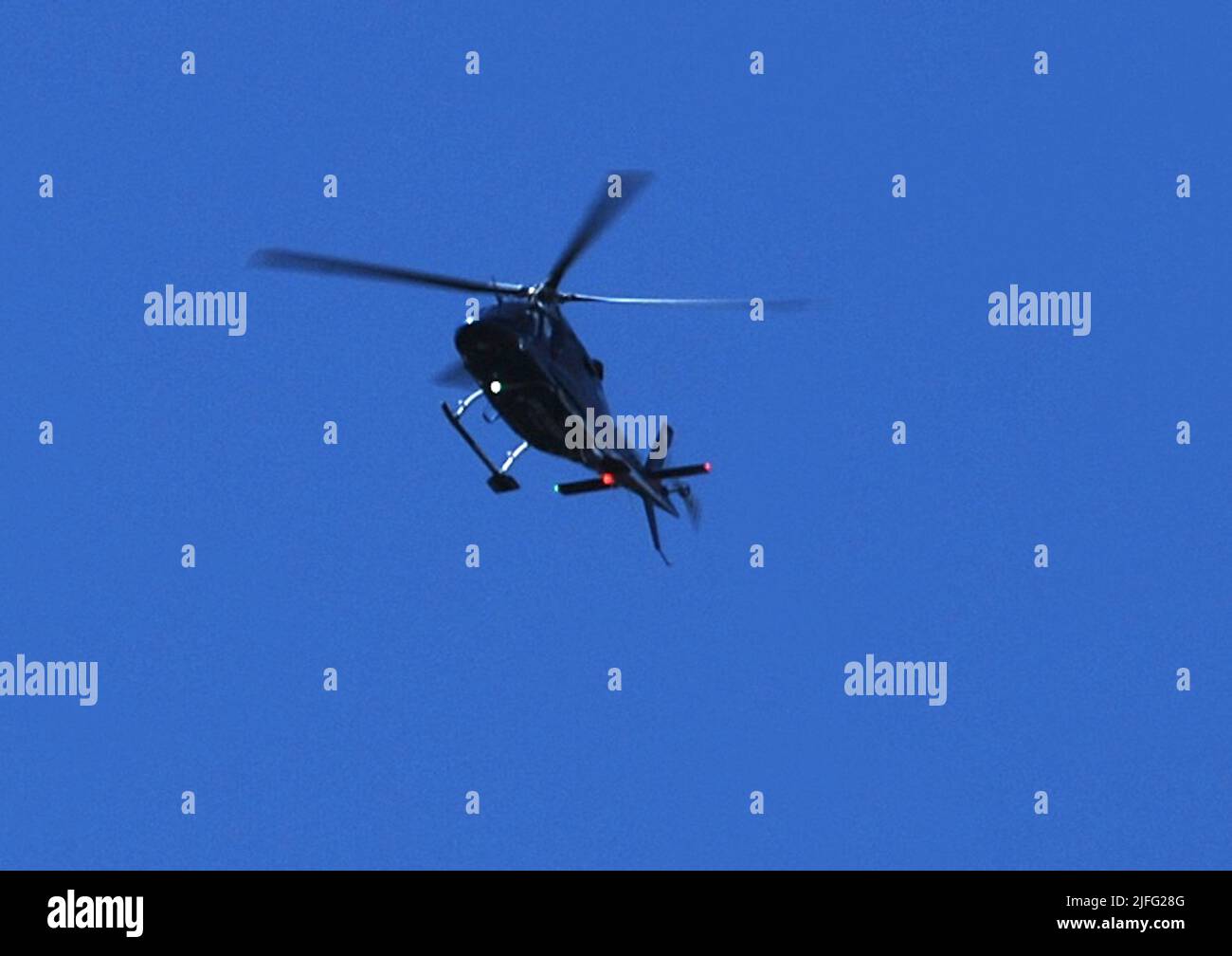 Helicopter in Flight Stock Photo - Alamy