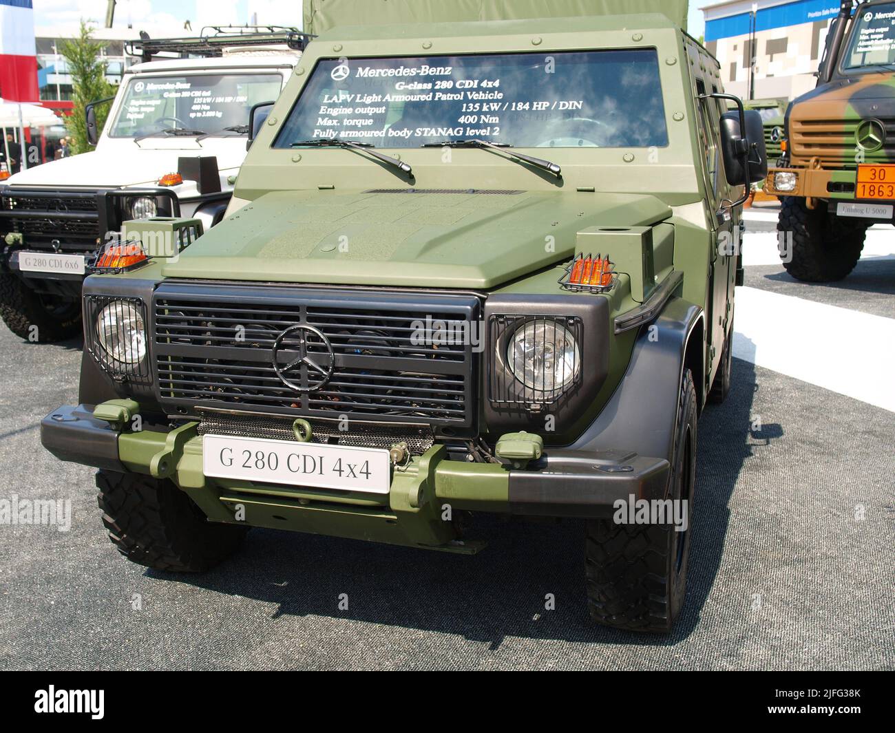 Mercedes-Benz G280 CDI 4x4 in Eurosatory 2008 Military exibition Stock ...