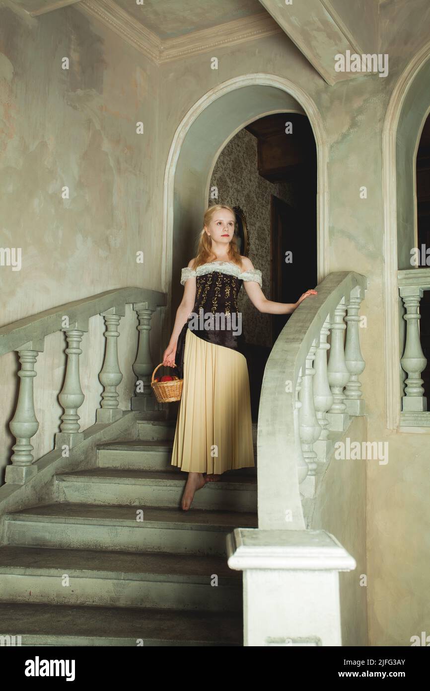 Mystery woman stairs hi-res stock photography and images - Alamy