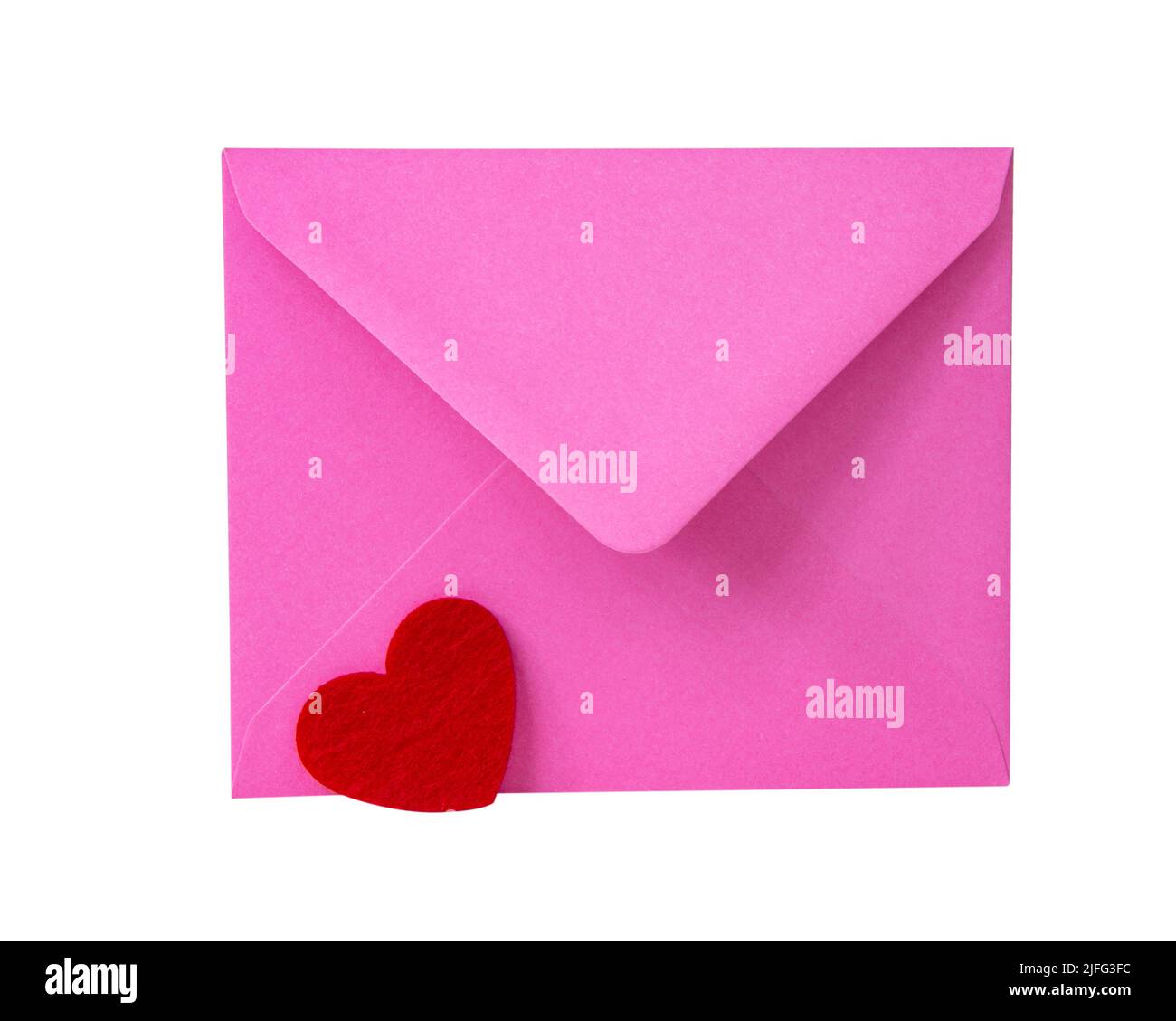 Pink envelope mail isolated on the white background Stock Photo - Alamy
