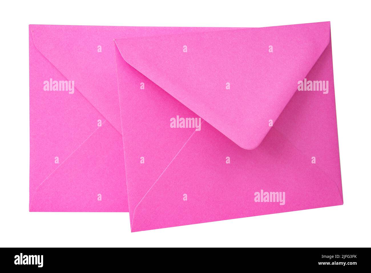Pink envelope mail isolated on the white background Stock Photo - Alamy