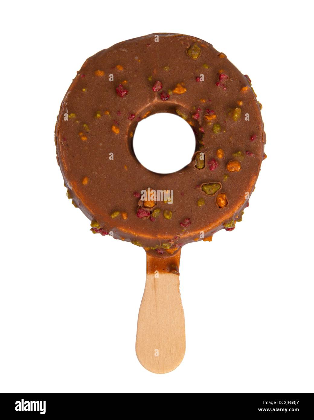 Chocolate round circle ice cream isolated on the white background Stock ...