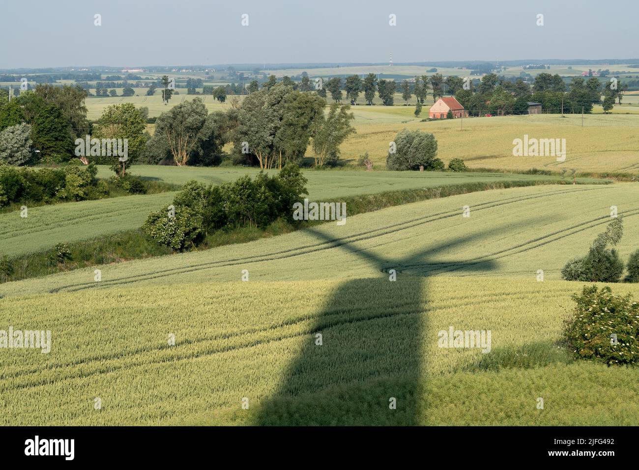 Poland wind turbine shadow hi-res stock photography and images - Alamy