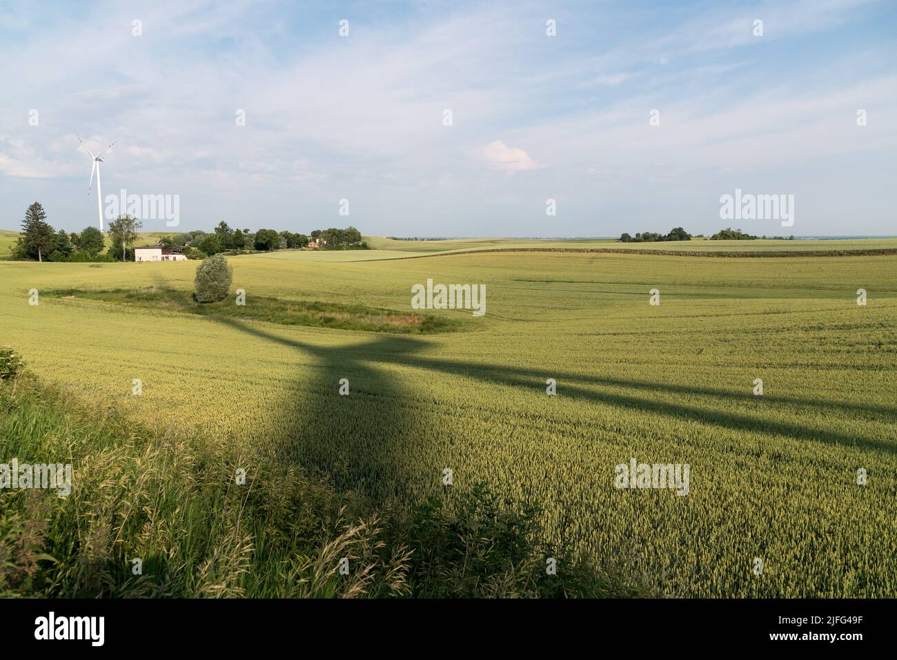 Poland wind turbine shadow hi-res stock photography and images - Alamy