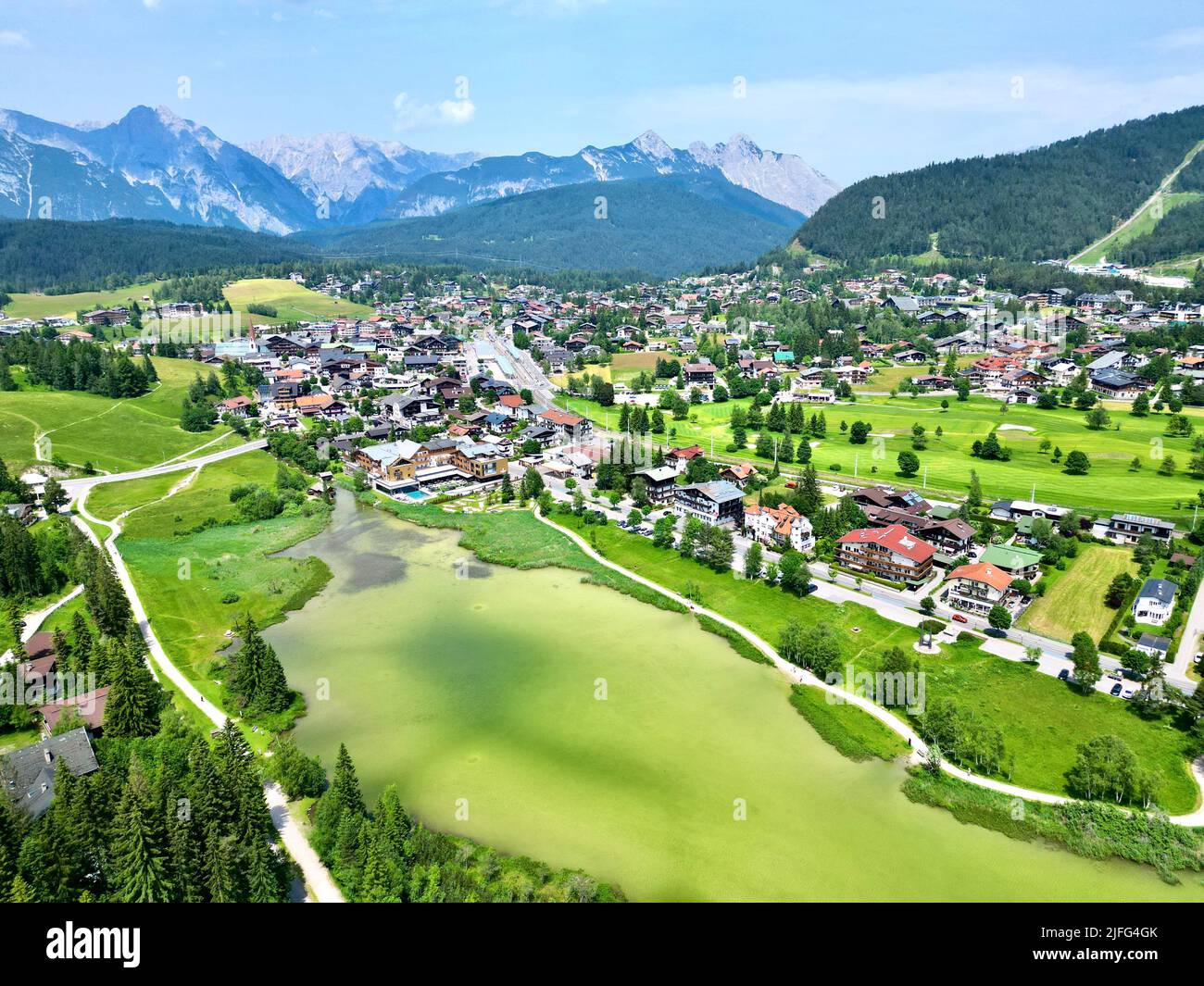 An aerial view of Seefeld village in Tyrol, Austria Stock Photo - Alamy An aerial view of Seefeld village in Tyrol, Austria Stock Photo - Alamy