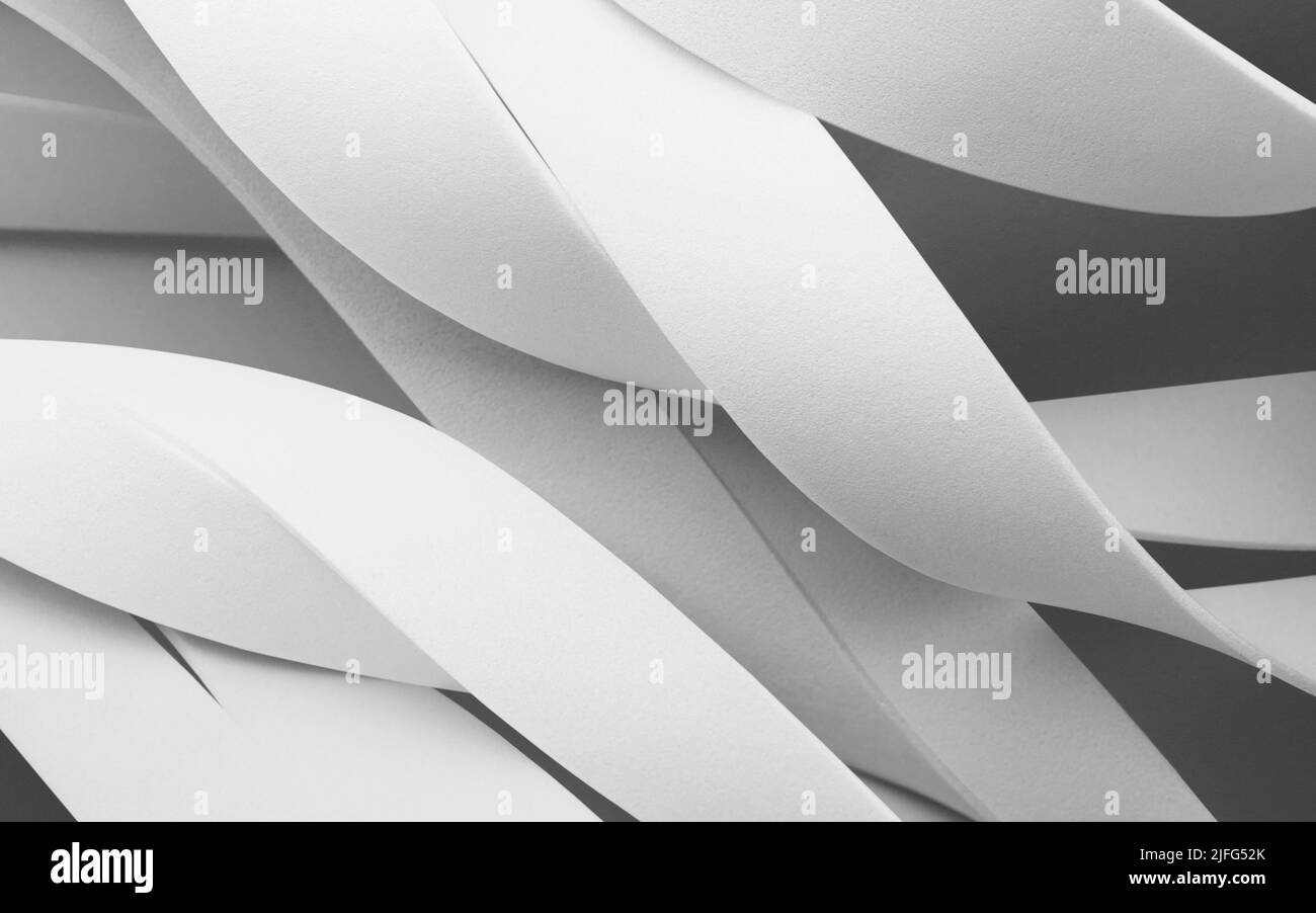 White wavy elements on white background Stock Photo - Alamy
