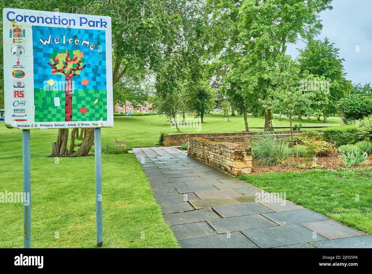 Coronation Park, Corby, England Stock Photo - Alamy