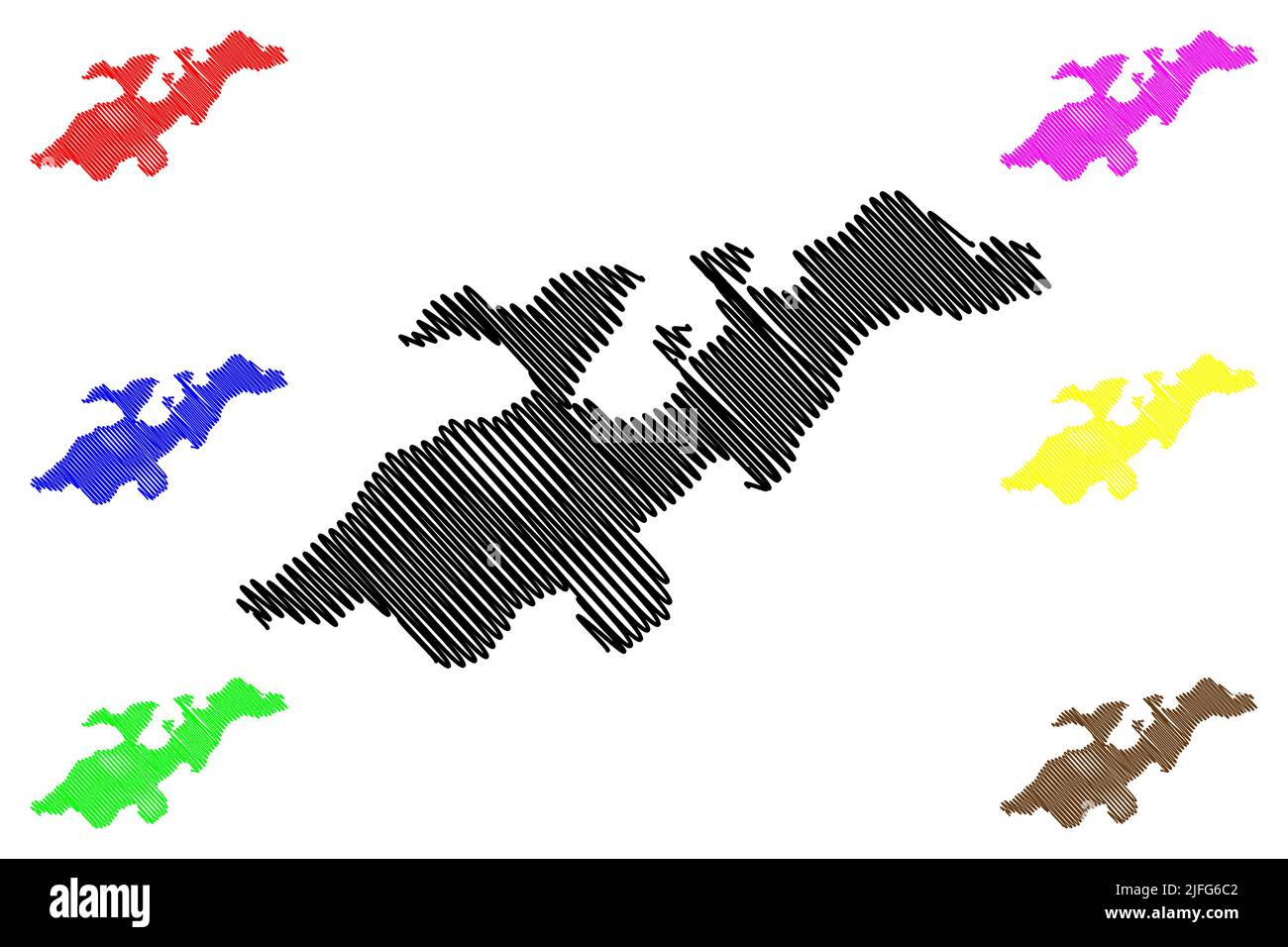 Lembata island (Republic of Indonesia, Lesser Sunda Islands) map vector ...