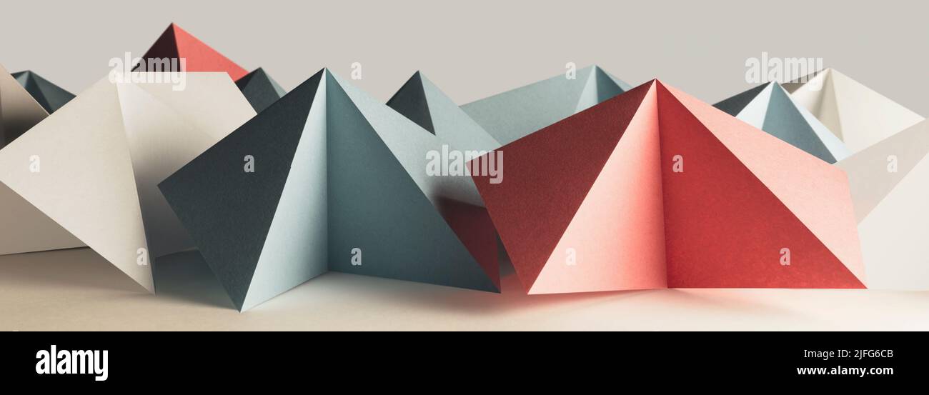 Geometric shapes made colorful paper. Abstract Stock Photo - Alamy