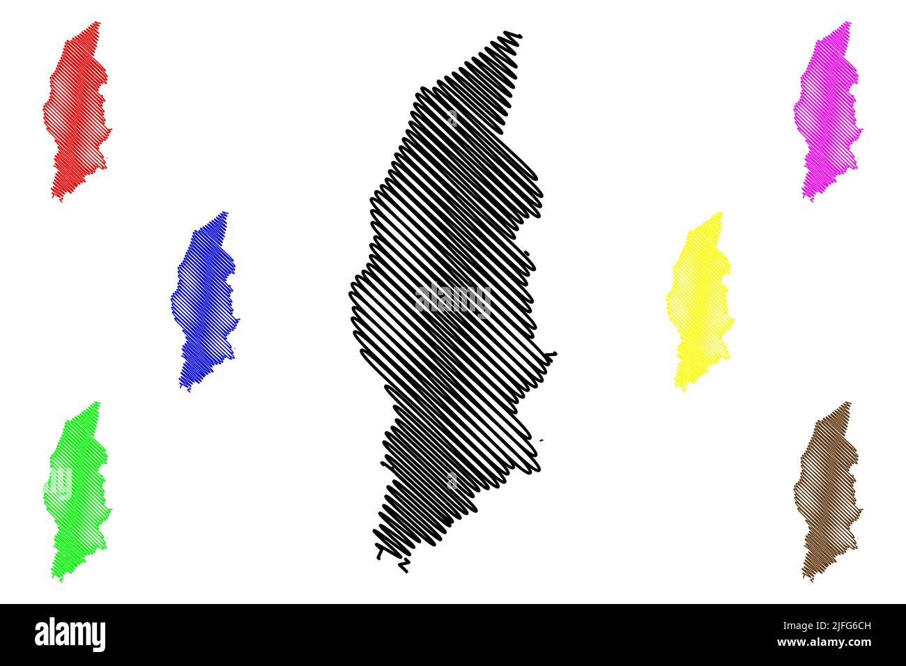 Laut island (Republic of Indonesia, South East Asia) map vector ...