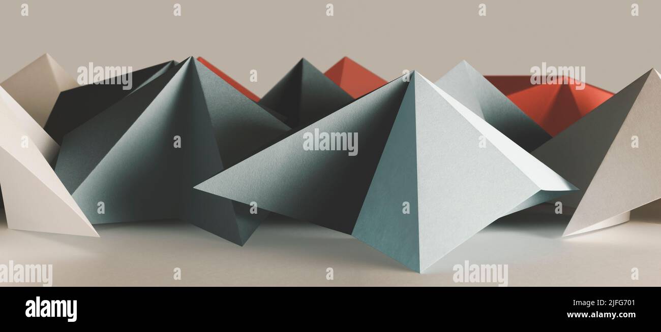 Geometric shapes made colorful paper. Abstract Stock Photo - Alamy