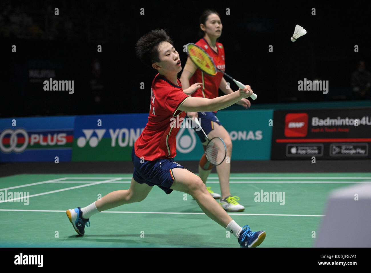 Kuala Lumpur, Malaysia. 3rd July, 2022. Zhang Shuxian (L)/Zheng Yu ...