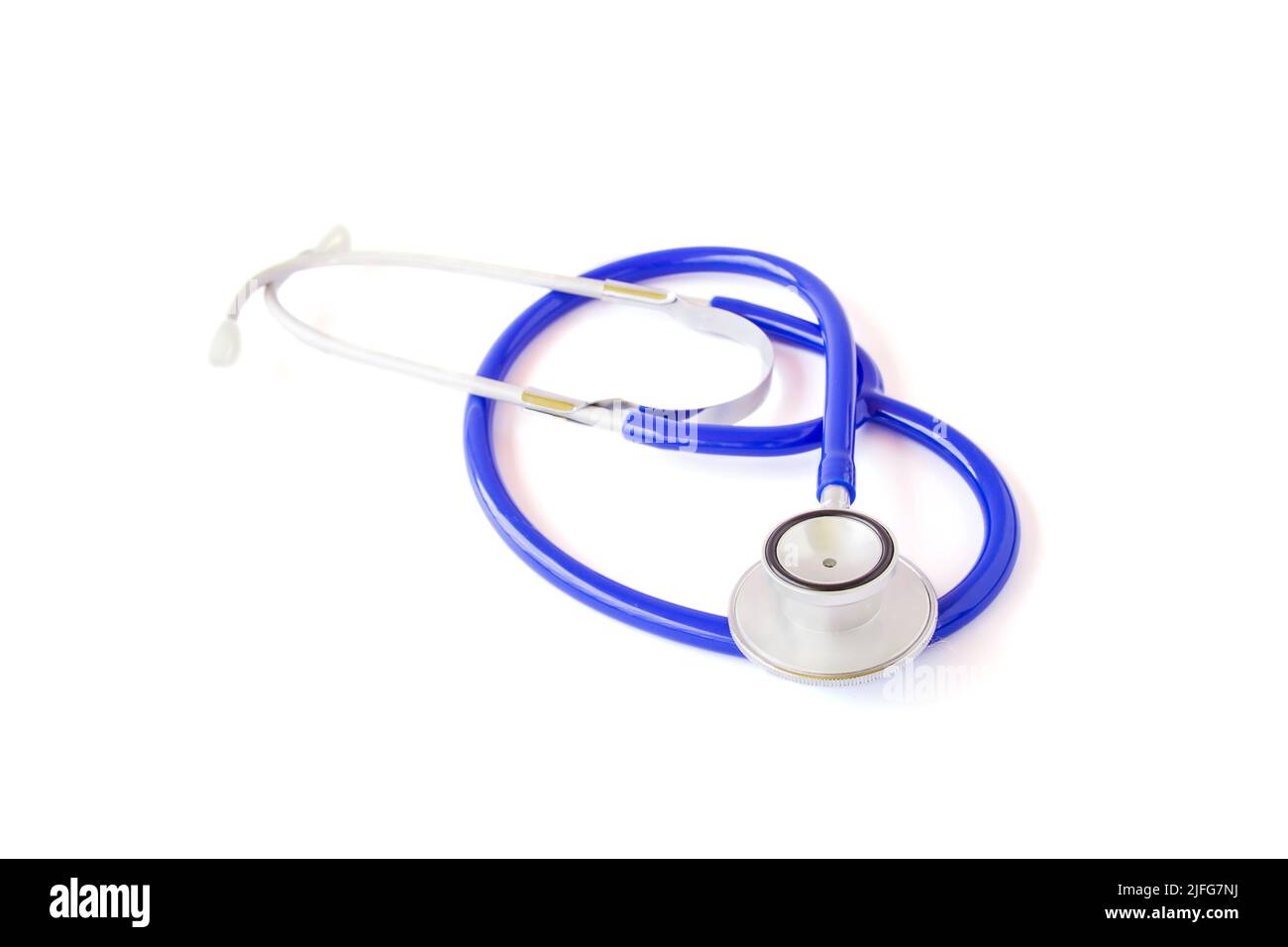 Blue stethoscope isolated on a white background Stock Photo - Alamy