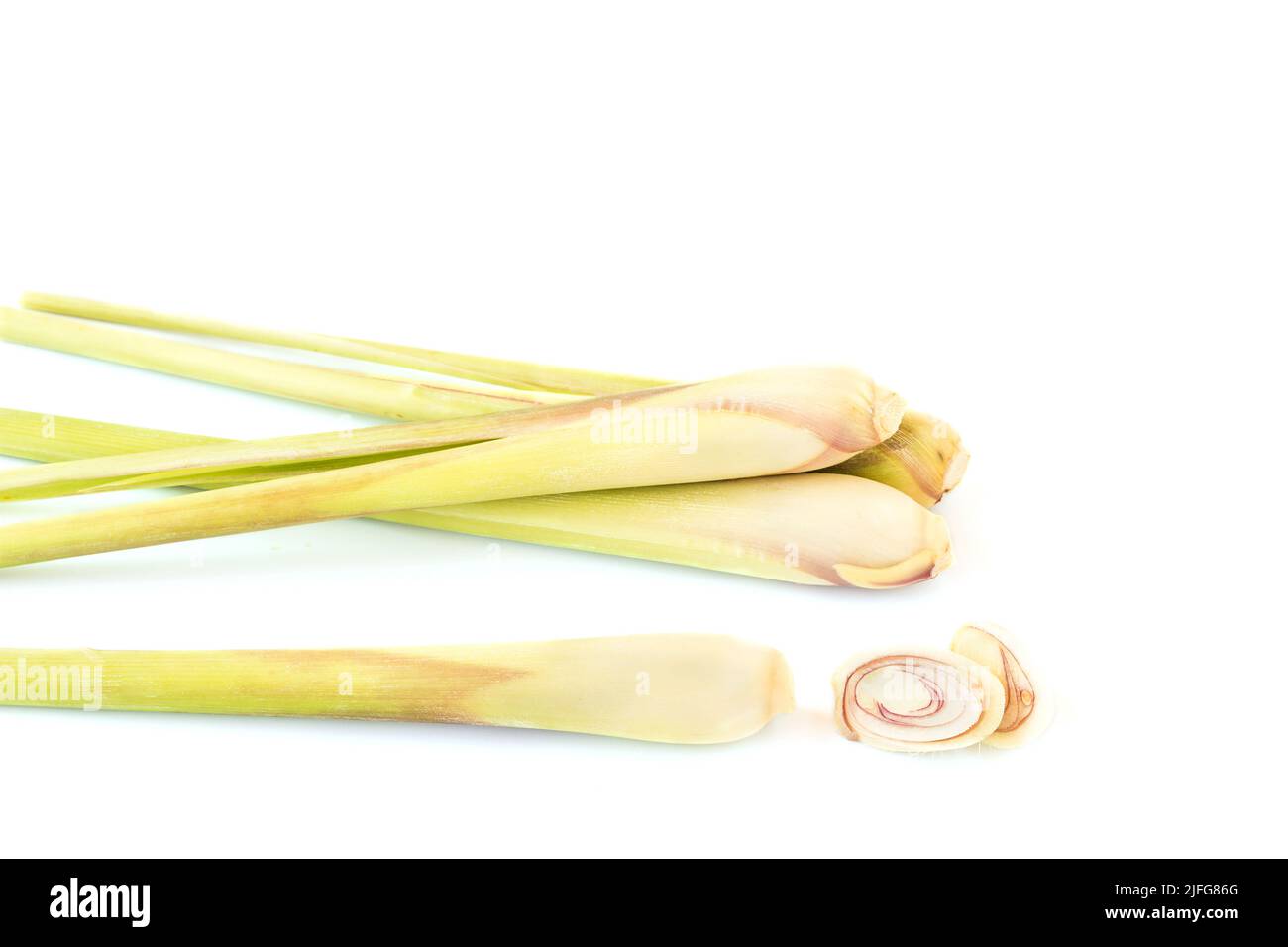 Fresh Lemon grass on a white background Stock Photo - Alamy