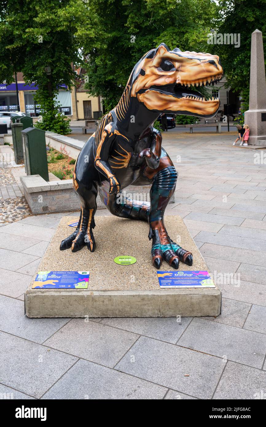 Dinosaur named 60million years on Tombland in Norwich Stock Photo - Alamy