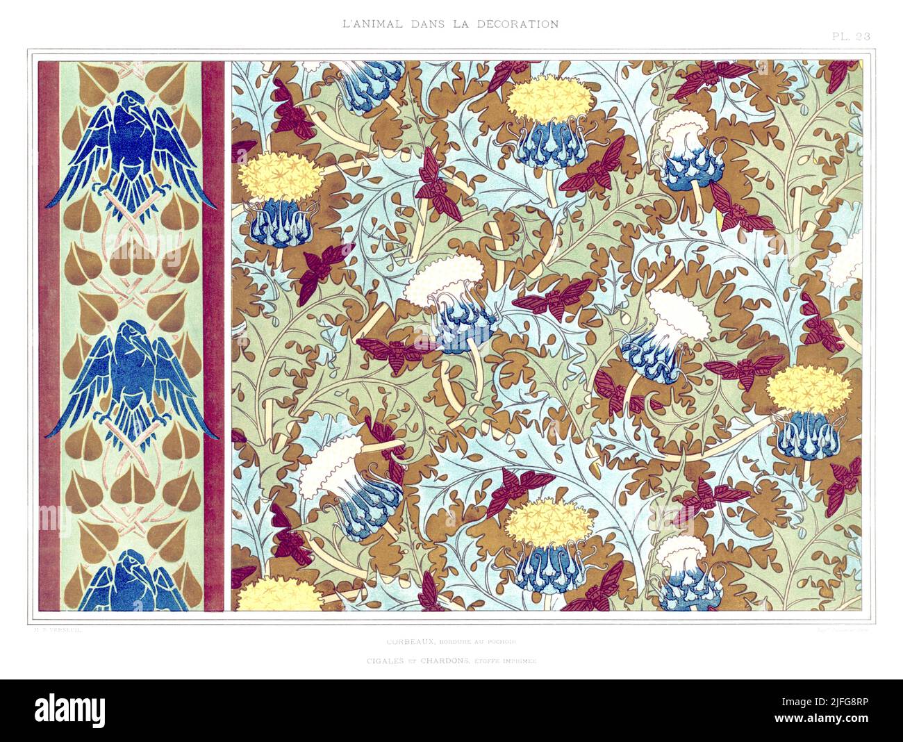 Maurice Pillard Verneuil - Crows and Cicadas and Thistles Stock Photo ...