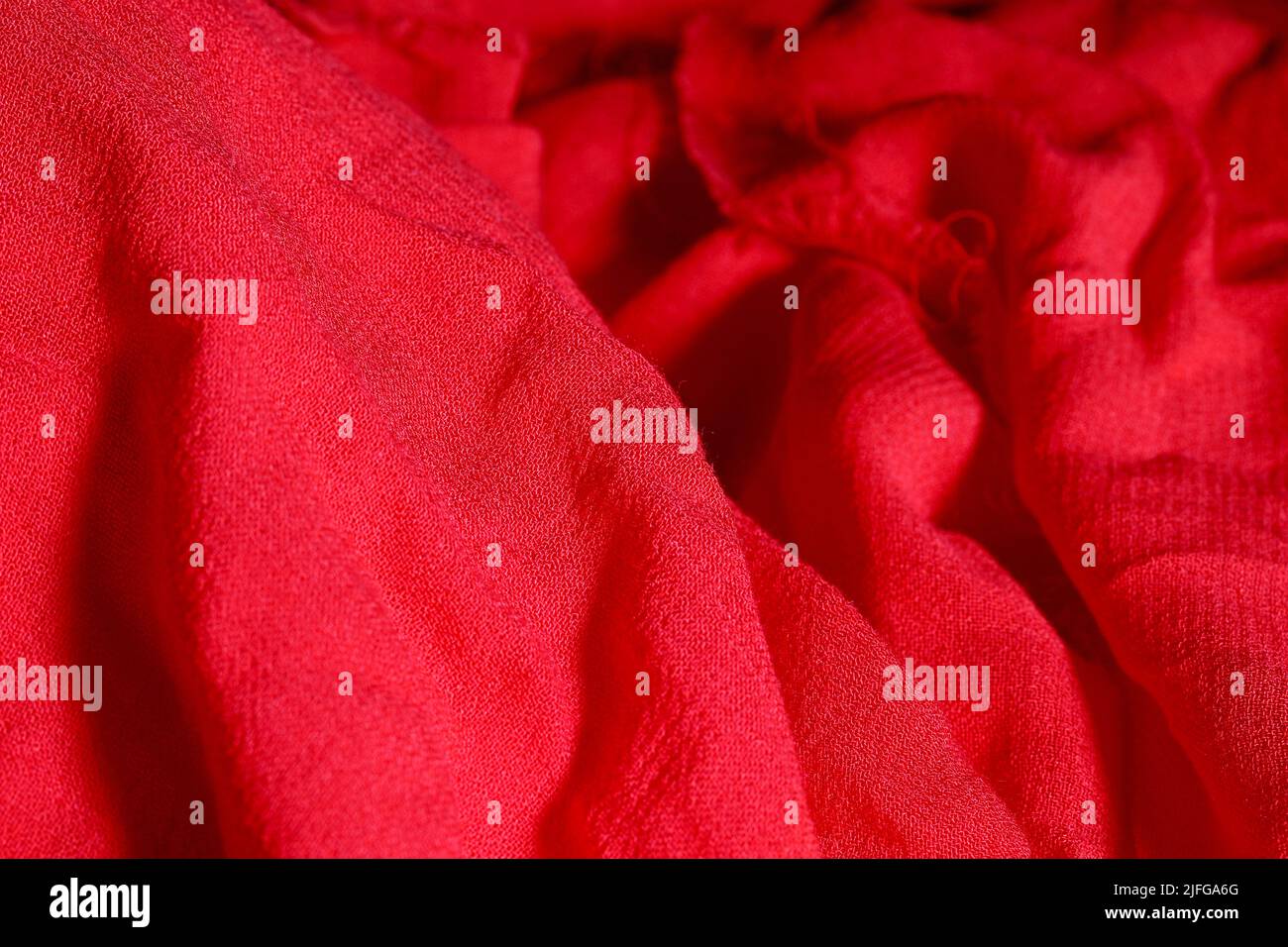 Close-up of red fabric texture background Stock Photo - Alamy