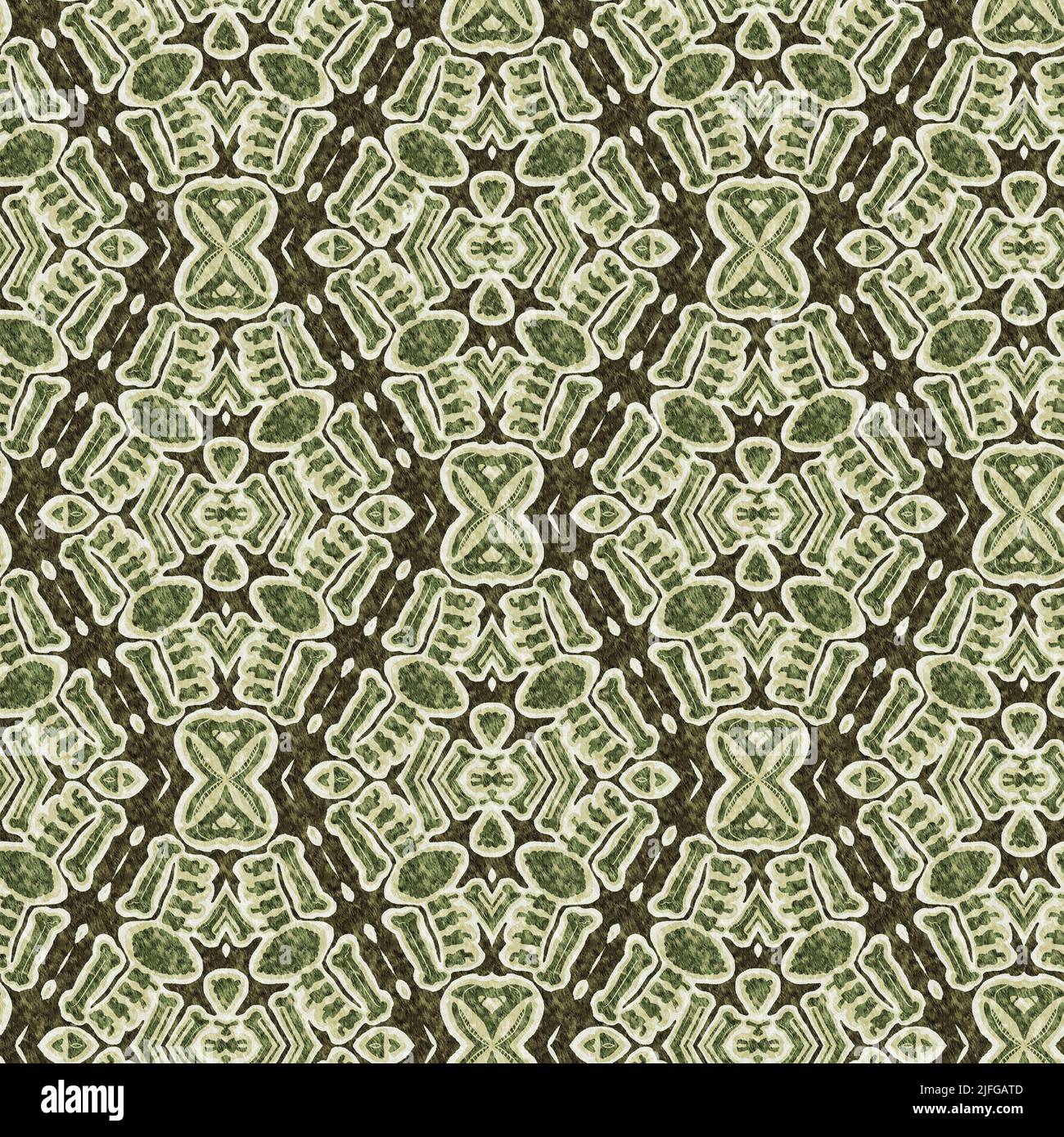 Mosaic geometric green seamless texture pattern. Trendy kaleidoscope ...