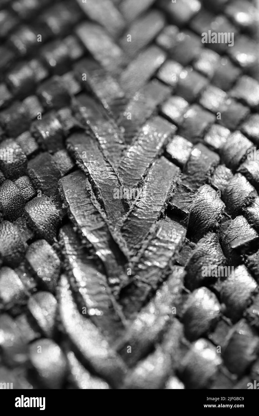 Close-up leather belt weave texture detail background Stock Photo - Alamy