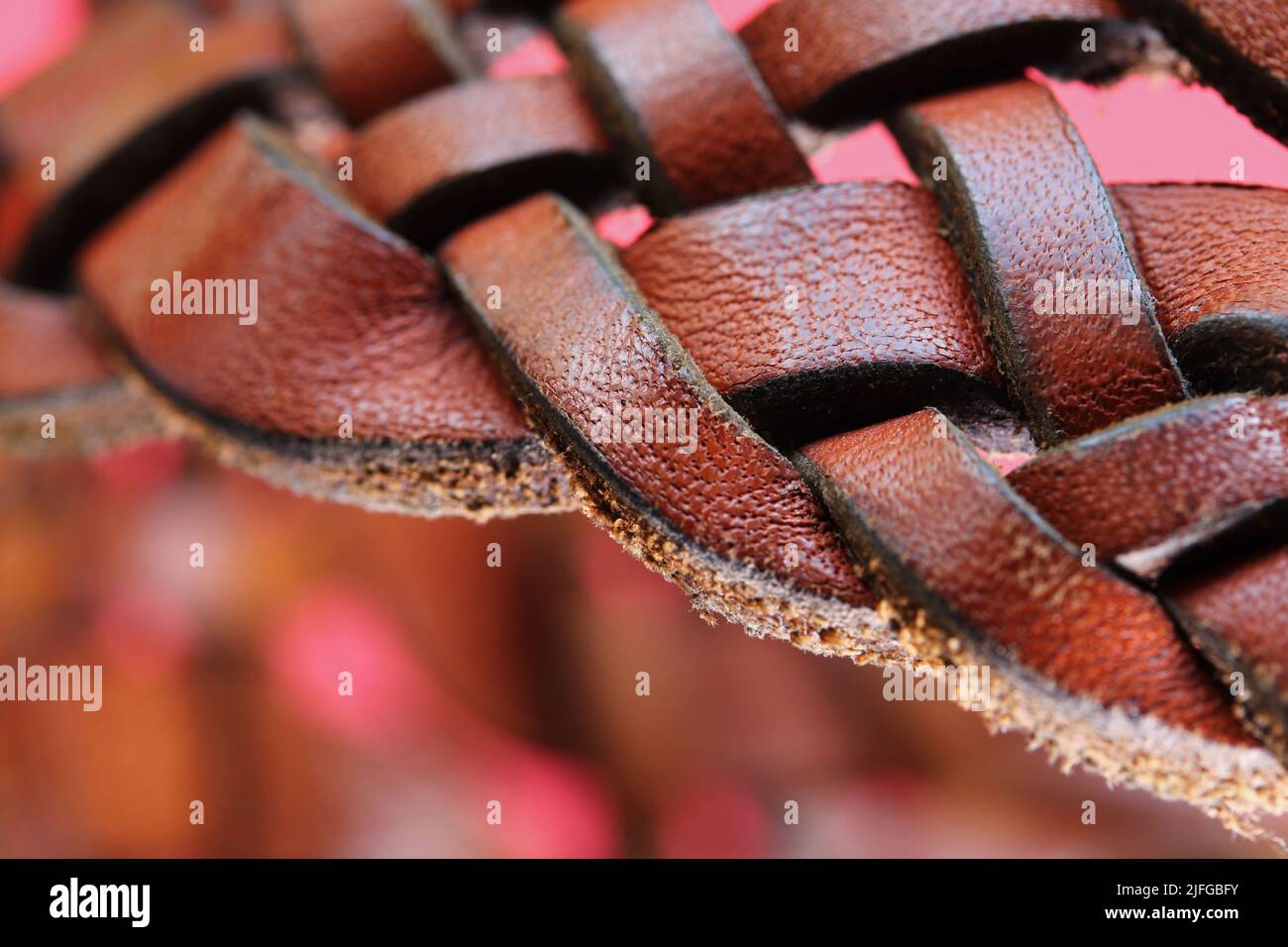 Close-up leather belt weave texture detail background Stock Photo - Alamy