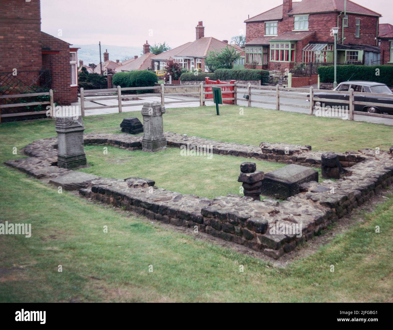 Remains of a Roman defensive fortification known as Hadrian’s Wall ...