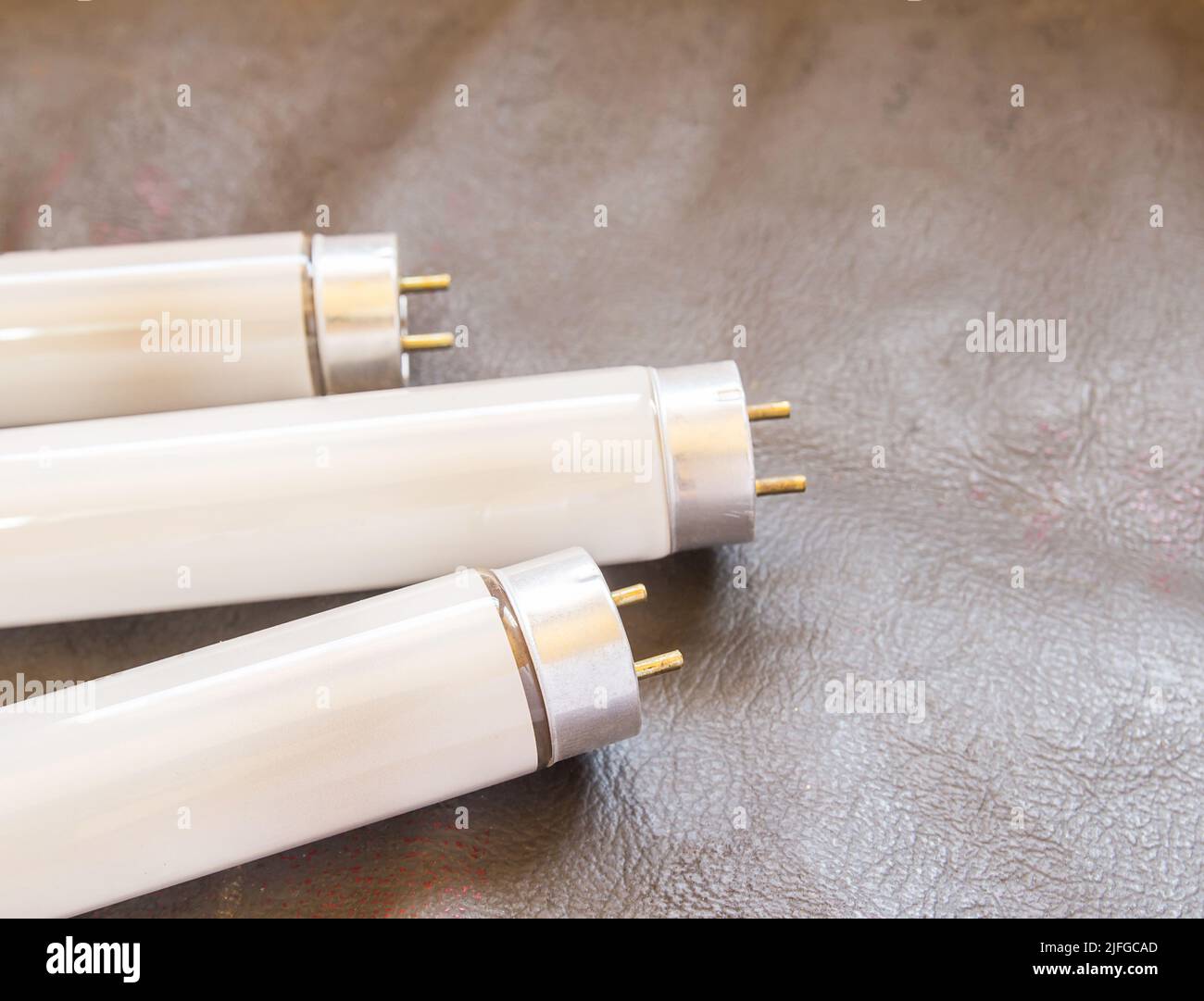 Selected focus fluorescent light tube.Short depth-of-field Stock Photo ...