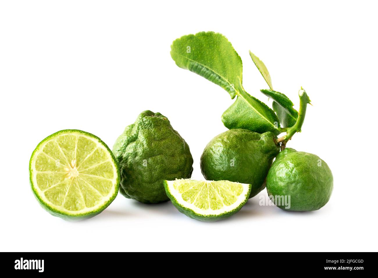 Close up bergamot fruit on a white background Stock Photo - Alamy