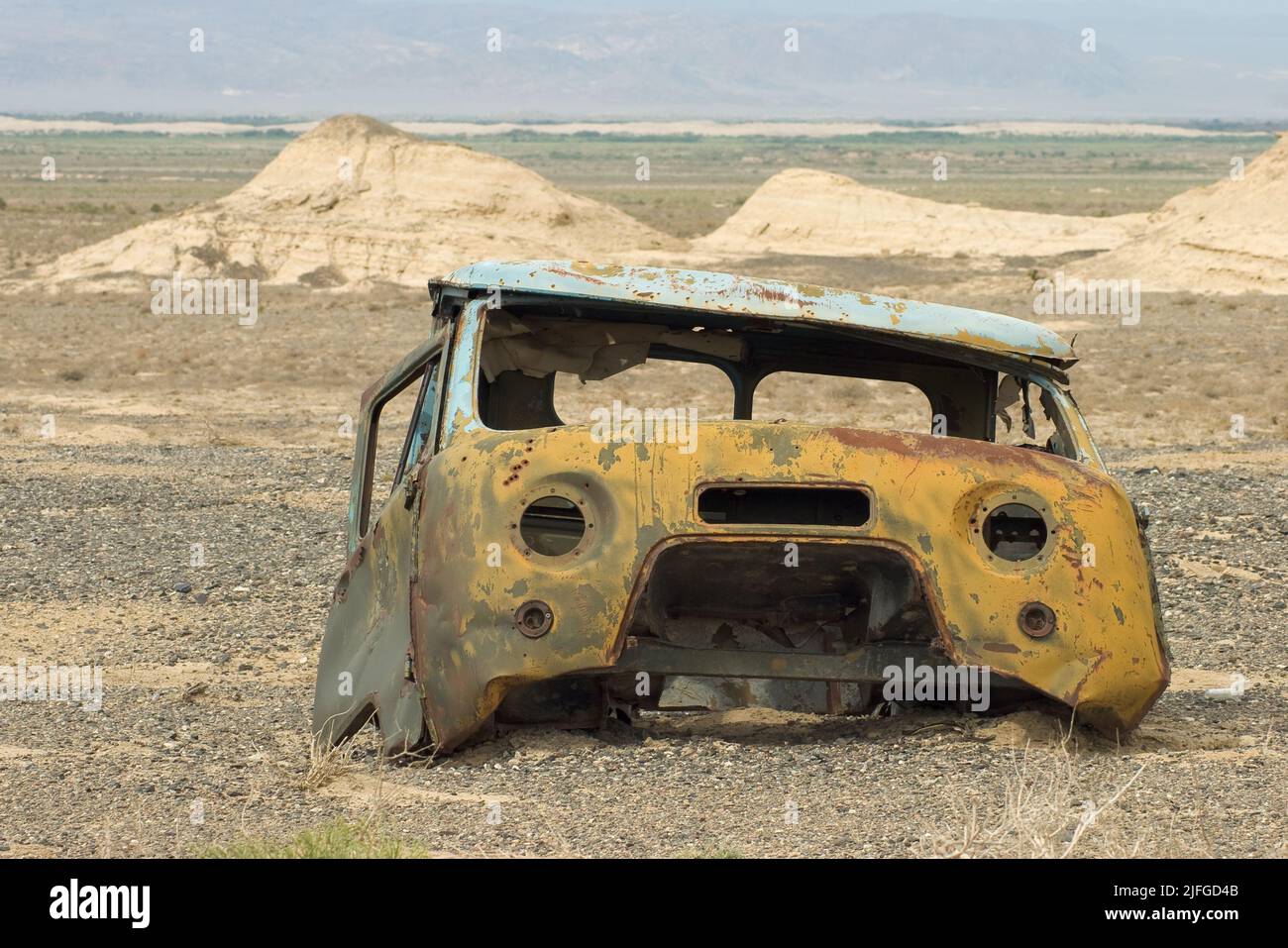 The old rust truck cab in the steepe Stock Photo - Alamy