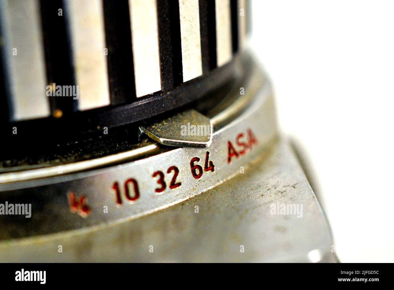 detail of a dirty and dusty vintage film camera Stock Photo - Alamy