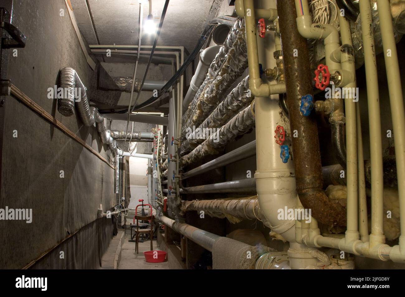 water supply pipes at the utility room Stock Photo - Alamy