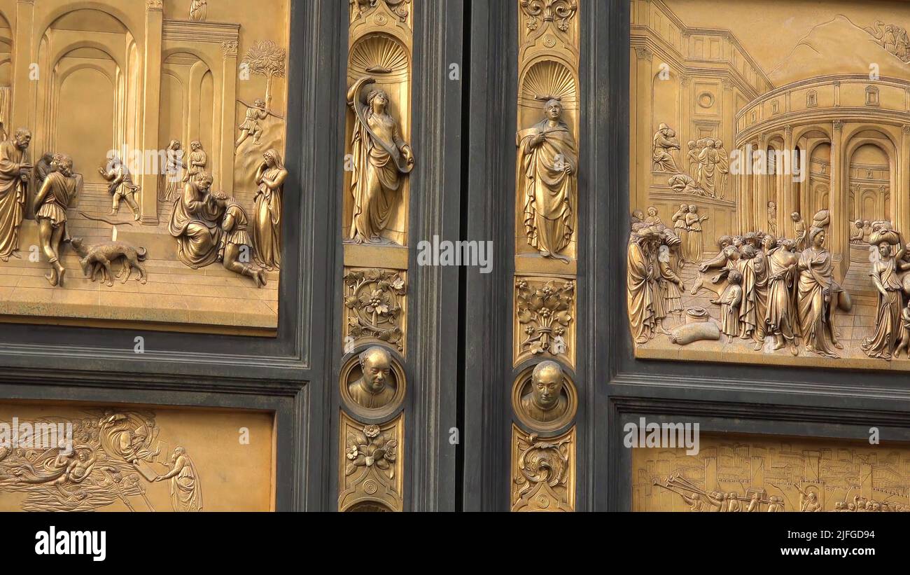 Details of so called "Porte del Paradiso"in the Baptistery of the ...