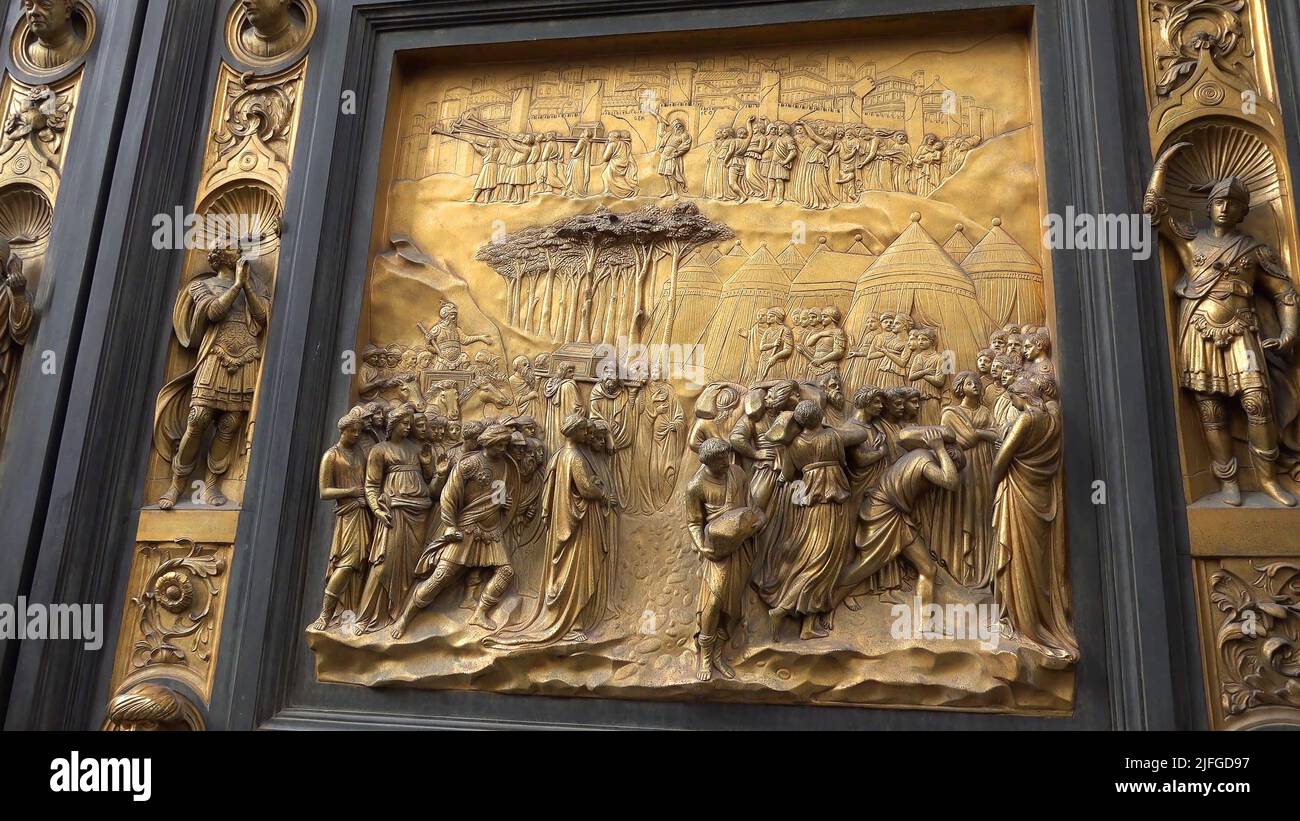 Details of so called "Porte del Paradiso"in the Baptistery of the ...