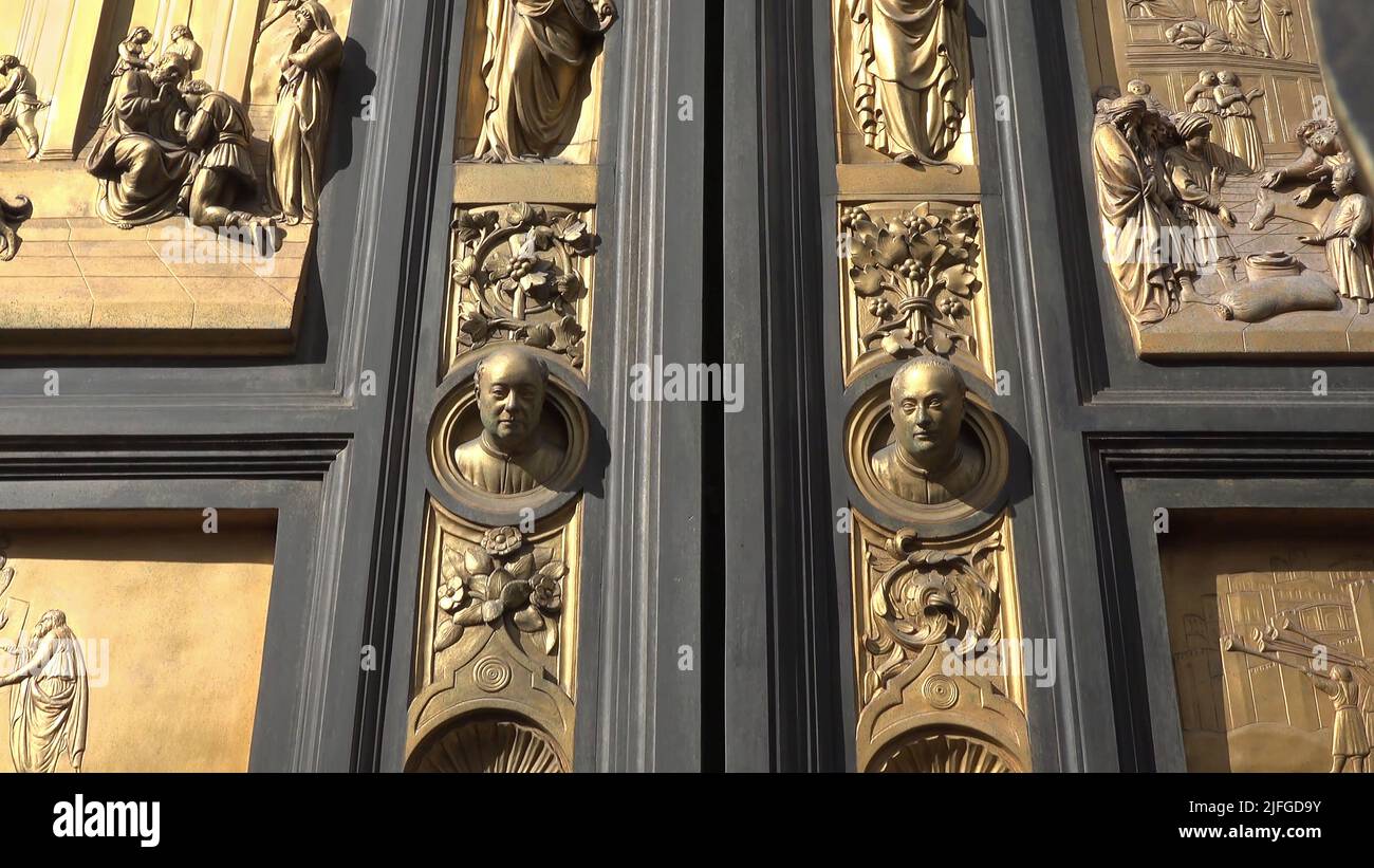 Details of so called "Porte del Paradiso"in the Baptistery of the ...