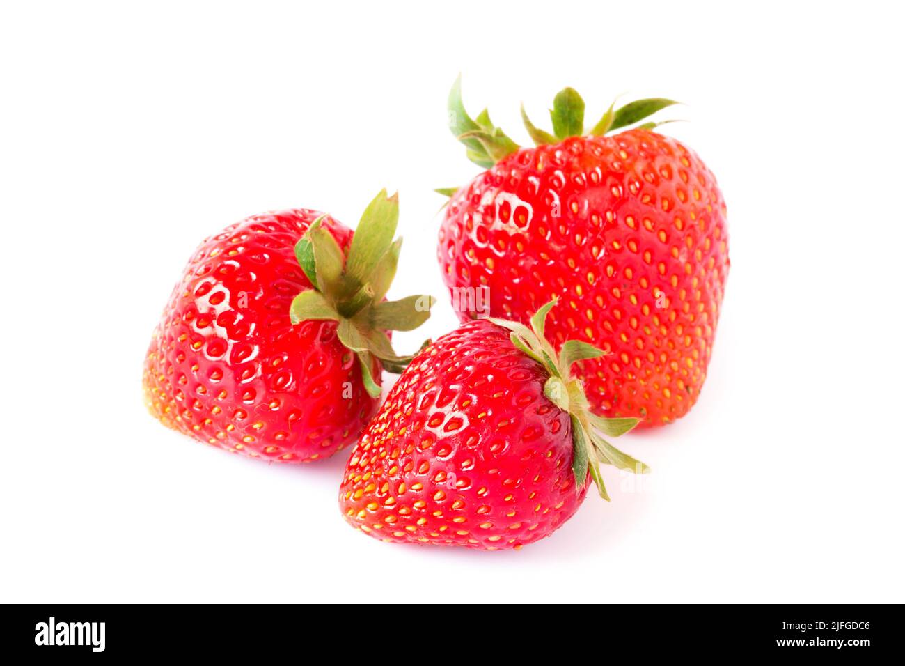 Fresh strawberries isolated on a white background Stock Photo - Alamy