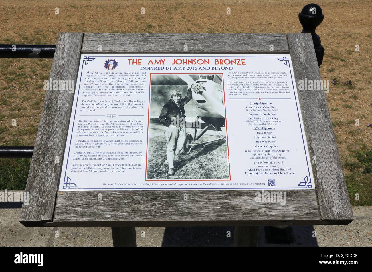 Bronze of Amy Johnson, the record breaking pilot of the 1930s, who died ...