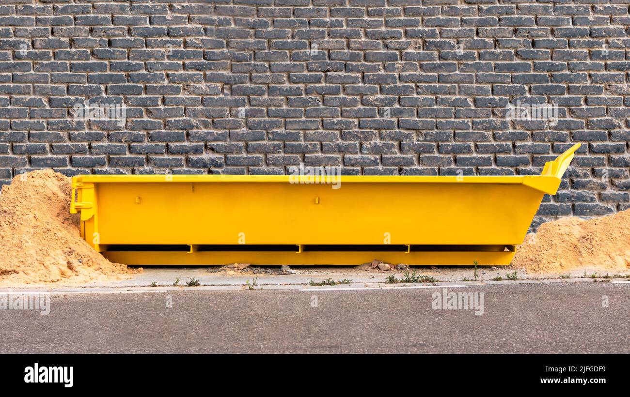 Loaded dumpster with space to display your store sign or logo design ...
