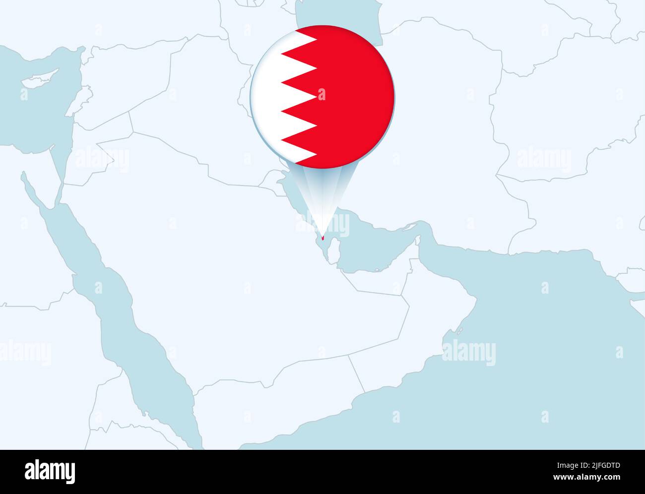 bahrain map asia