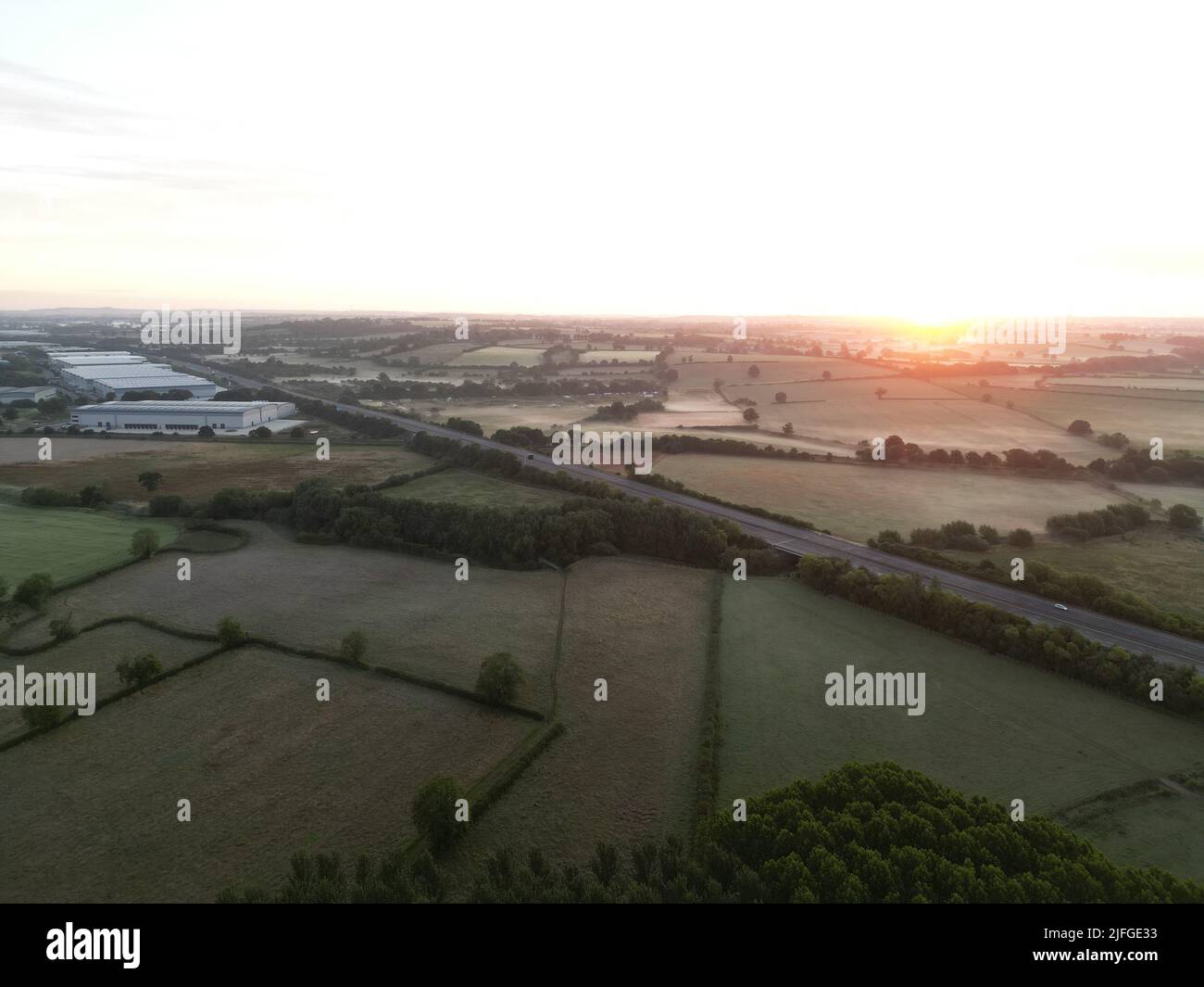 M40 motorway. Aerial photo. Cherwell valley. Oxfordshire. England. UK ...