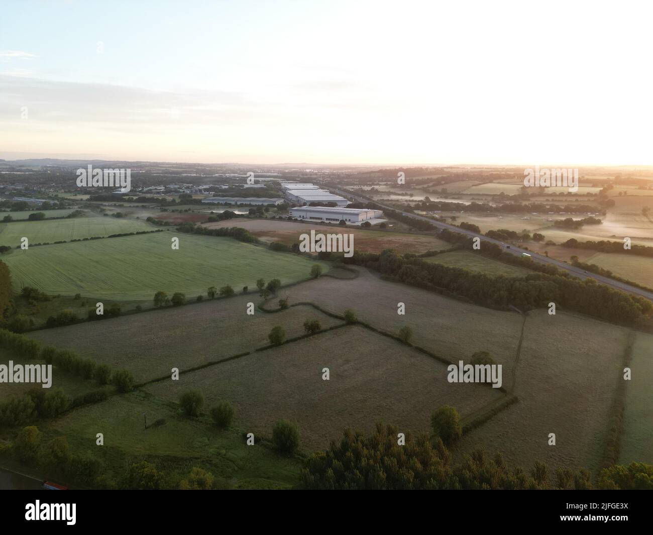 M40 motorway. Aerial photo. Cherwell valley. Oxfordshire. England. UK ...