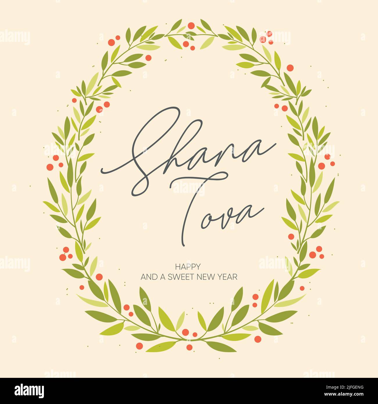 Happy Rosh Hashanah day, Shana Tova greeting card. Vector illustration ...