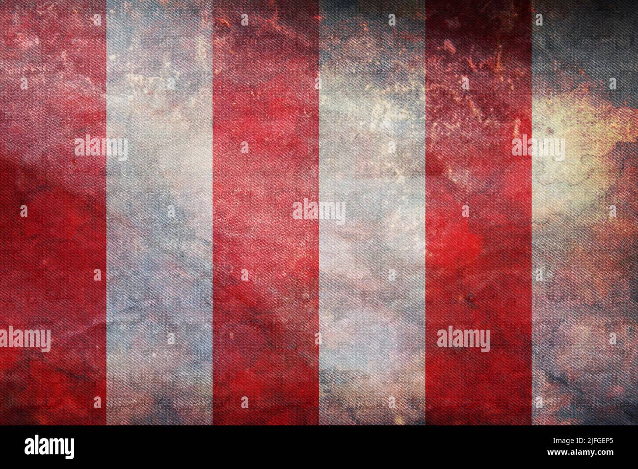 Top view of retro flag Grez Doiceau , Belgium with grunge texture ...